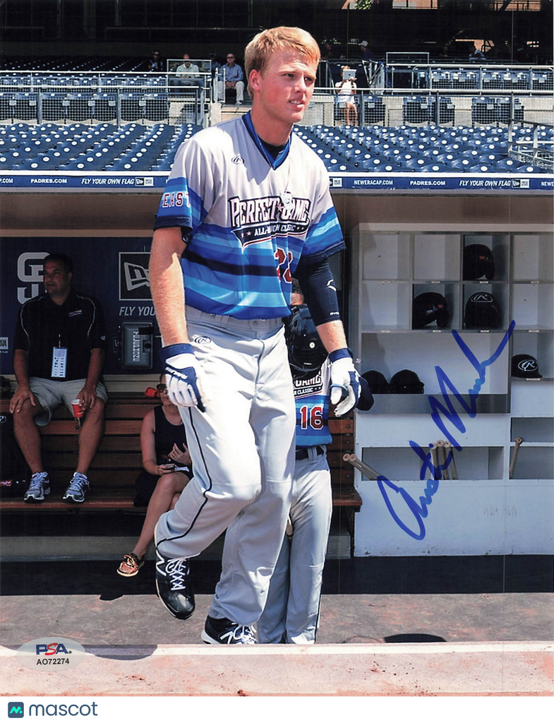 Austin Meadows Perfect Game Signed 8x10 Photo PSA – Golden State ...