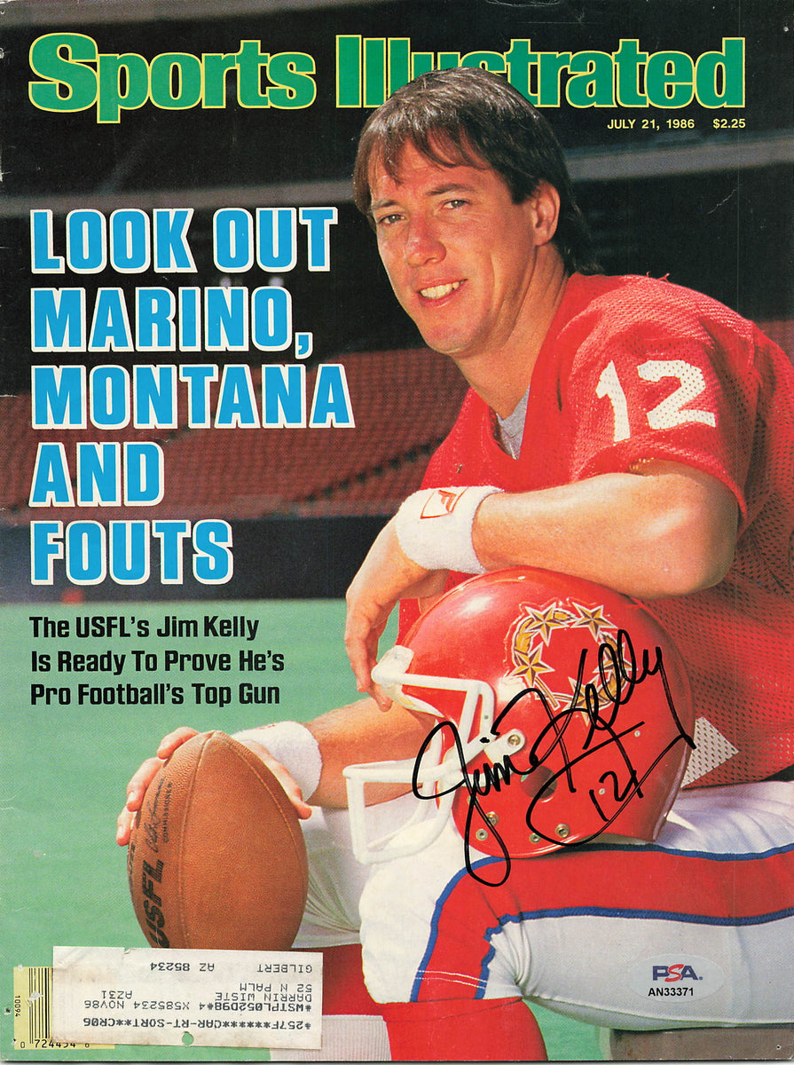 JIM KELLY signed 8.5x11 Photo PSA Authenticated Buffalo Bills Autograp ...