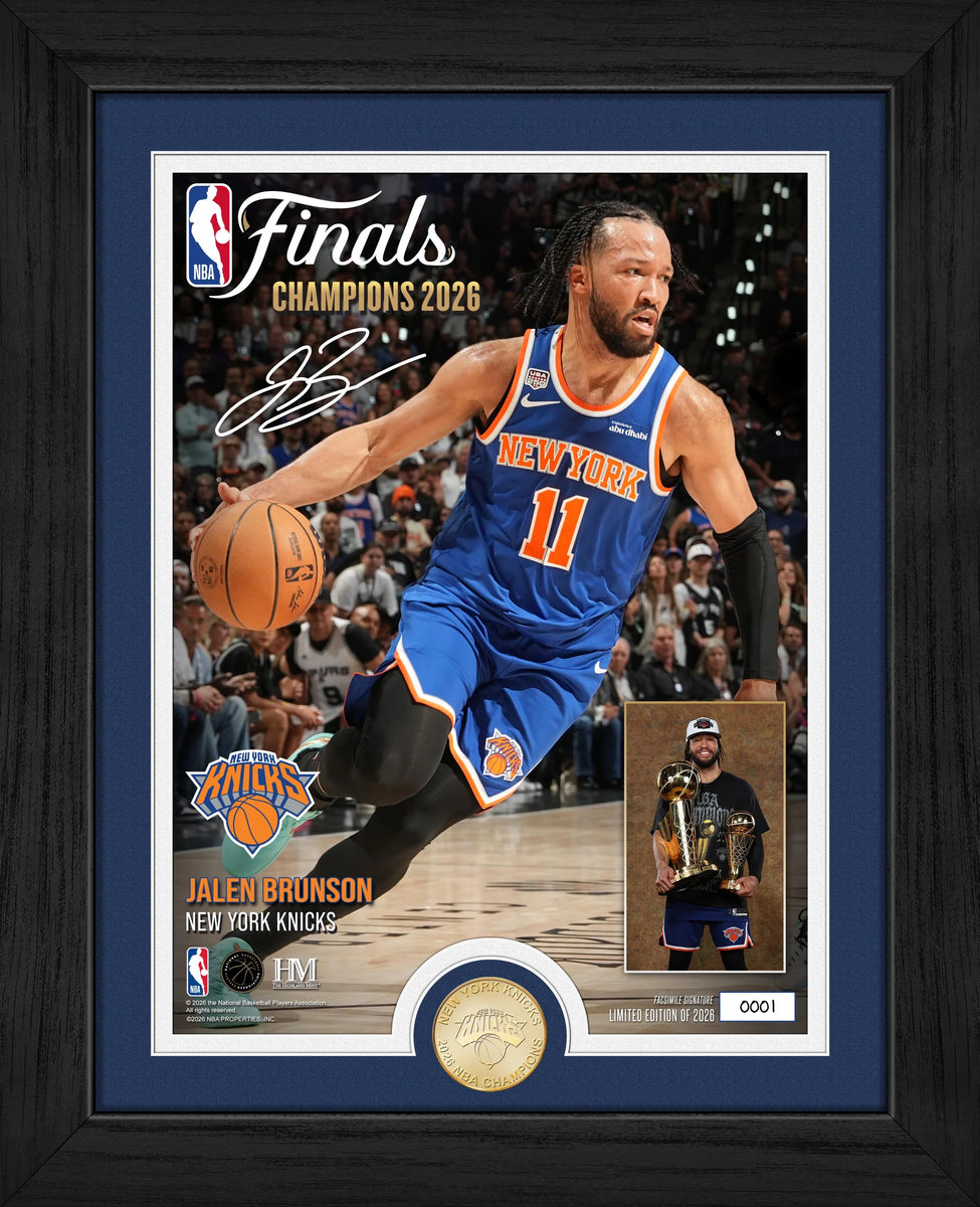 Jalen Brunson 2026 NBA Champions Trophy Bronze Coin Photo Mint – Golden ...