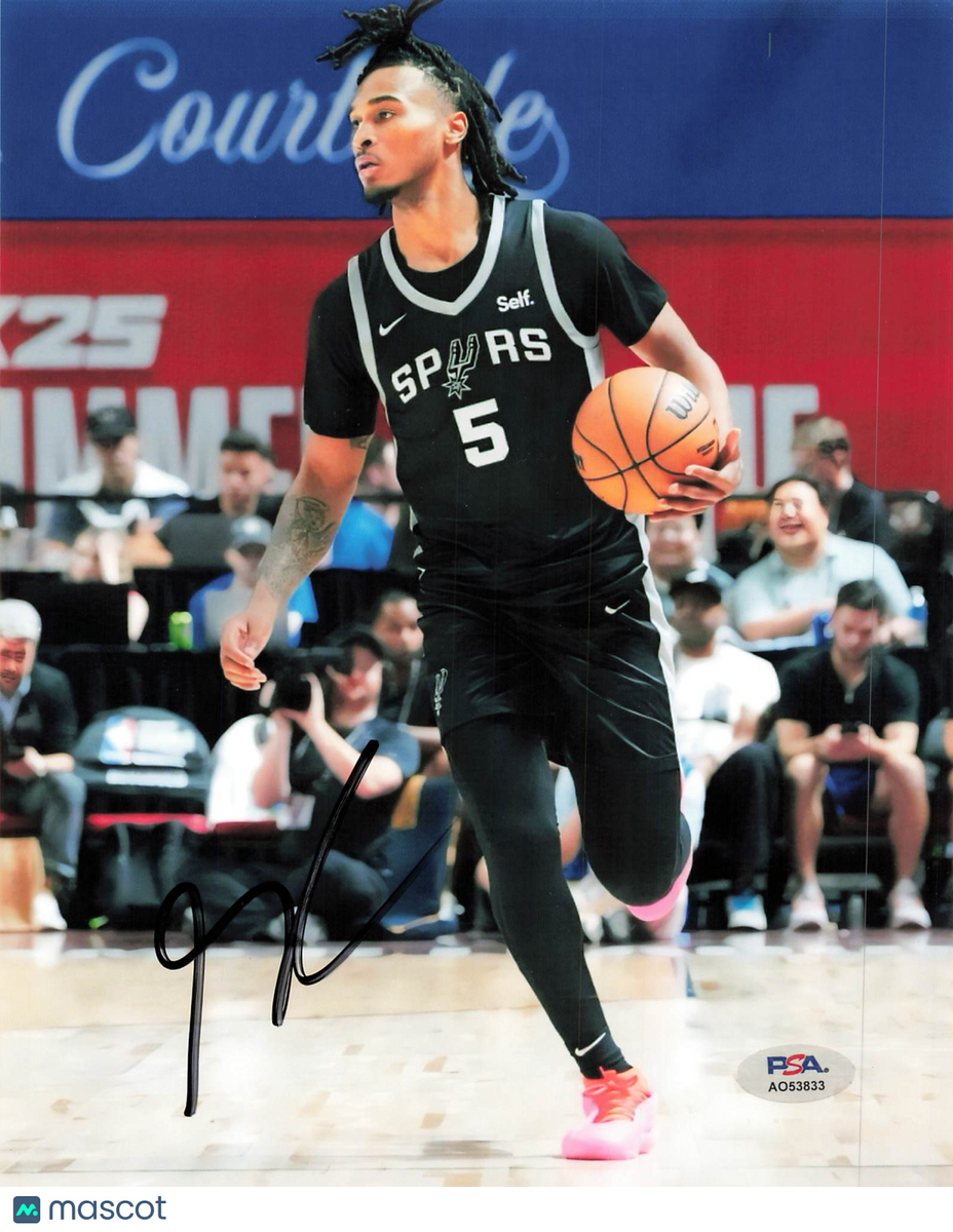 Stephon Castle Signed 8x10 Photo PSA San Antonio Spurs – Golden State ...