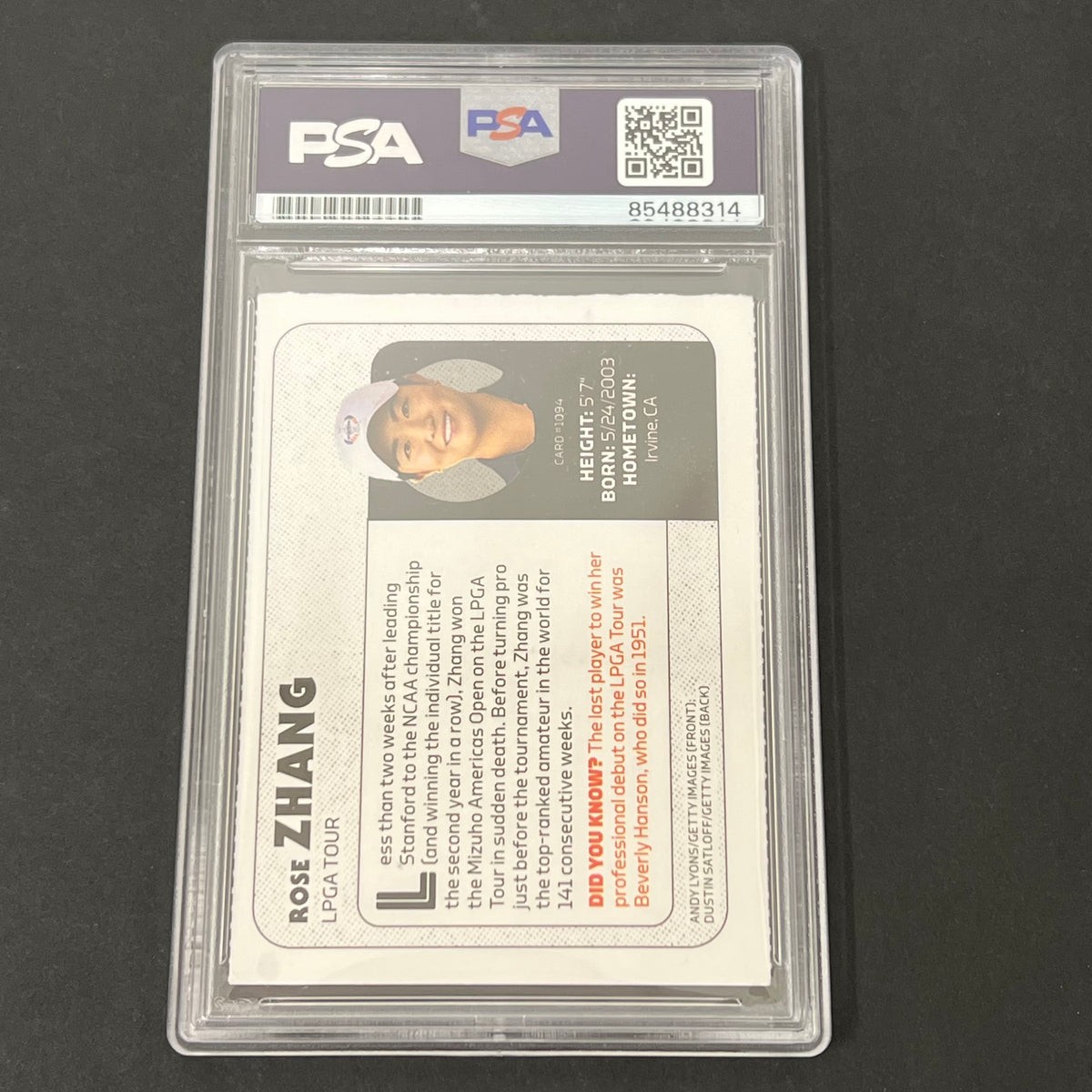 Rose Zhang signed card PSA – Golden State Memorabilia