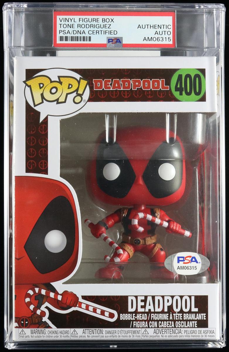 Tone Rodriguez Signed Funko Pop #400 PSA/DNA Encapsulated Deadpool Aut ...