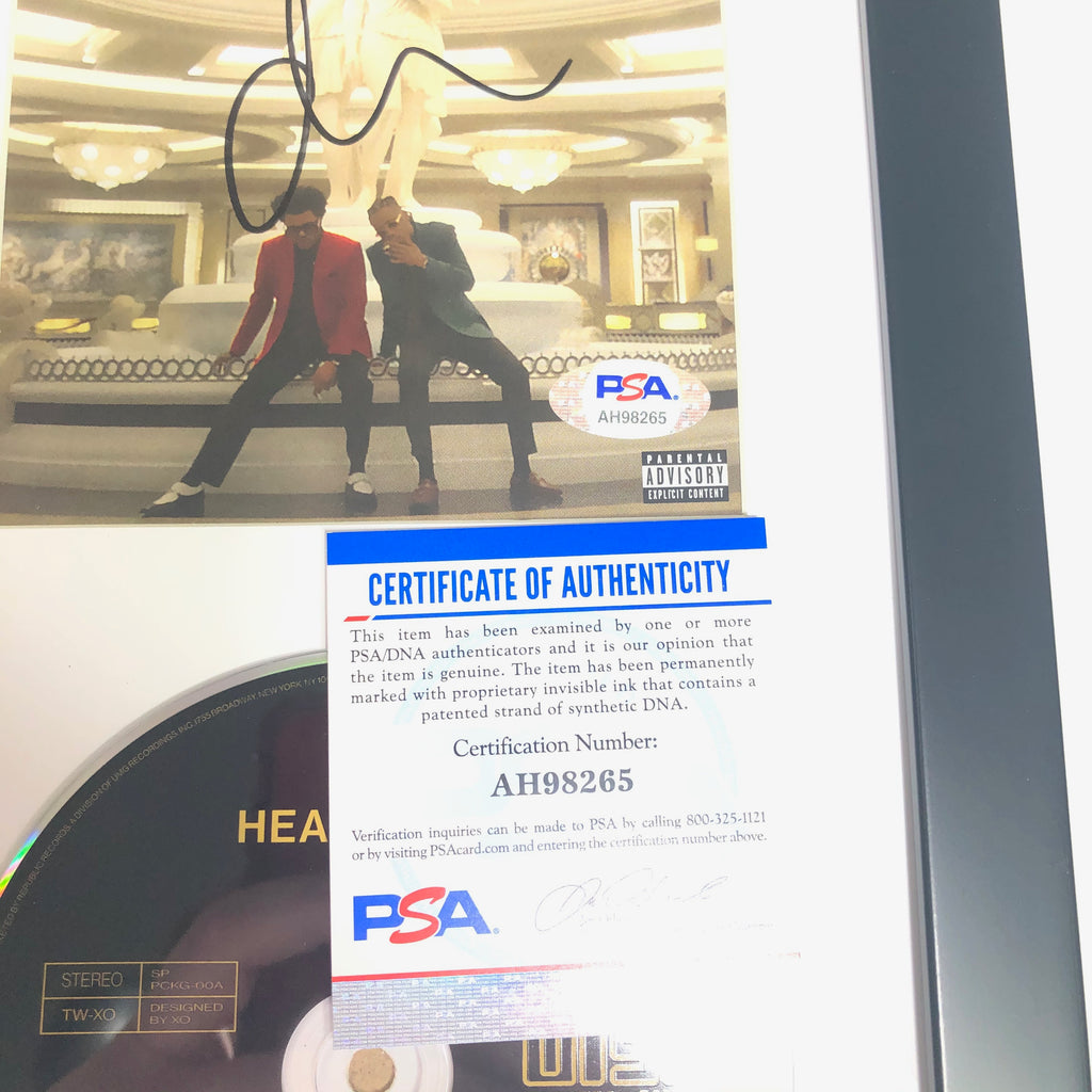 The Weeknd signed Album CD Cover Framed PSA/DNA Autographed Weekend ...